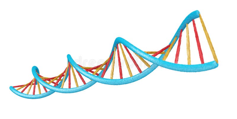 Modern DNA Structure 3D Rendering Stock Illustration - Illustration of ...