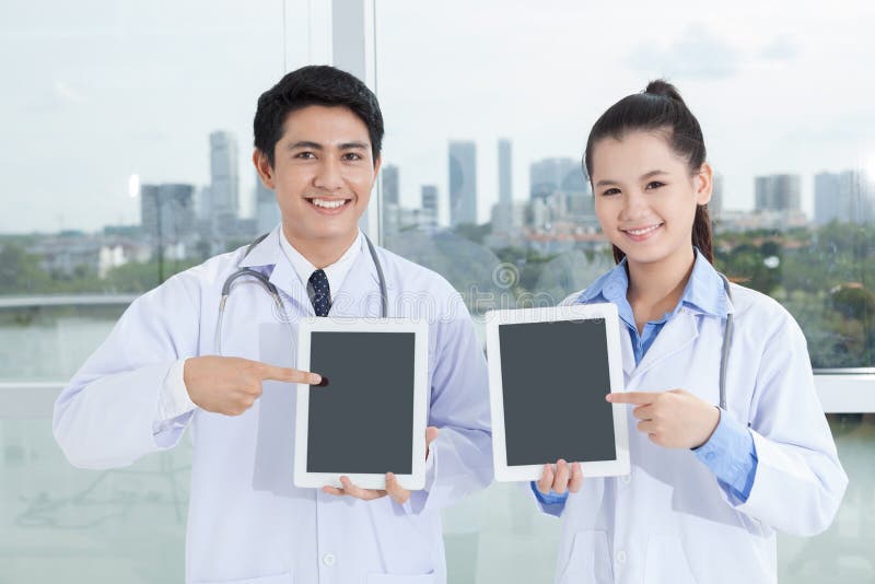 Modern doctors stock image. Image of male, coworkers - 31237649
