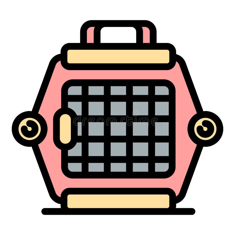 Modern Dog Cage Icon Color Outline Vector Stock Vector - Illustration ...