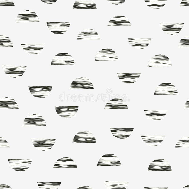 Modern Doodle Seamless Pattern Stock Vector - Illustration of modern ...