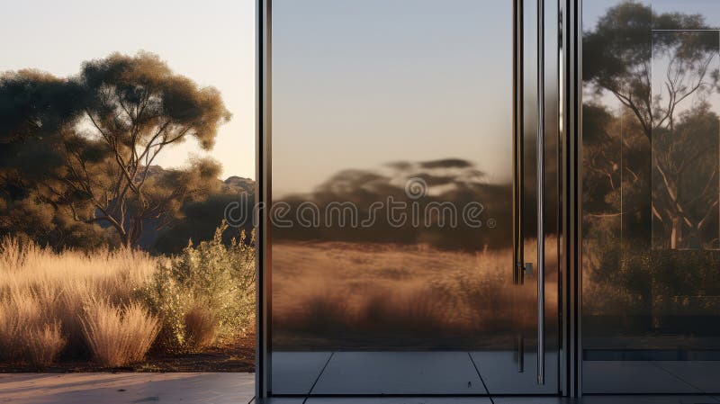 Modern door close up stock illustration. Illustration of aesthetic ...