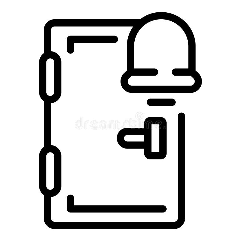 Modern Door Icon with Handle and Sidelight Stock Illustration ...