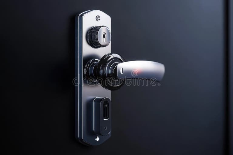 Modern Door Lock with Sleek Design and High-tech Features in a ...