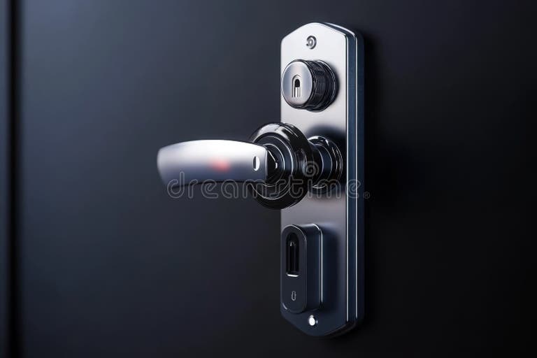 Modern Door Lock with Sleek Design and High-tech Features in a ...