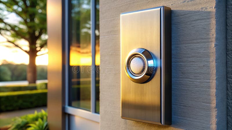 Modern Doorbell Alert System Sleek Design Loud Ring Enhanced Security ...