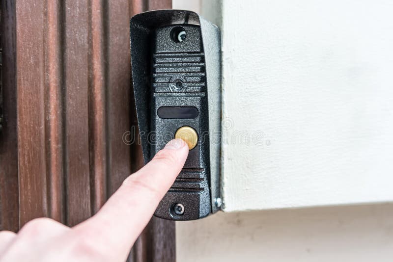 Modern doorbell button stock image. Image of door, entrance - 89539471