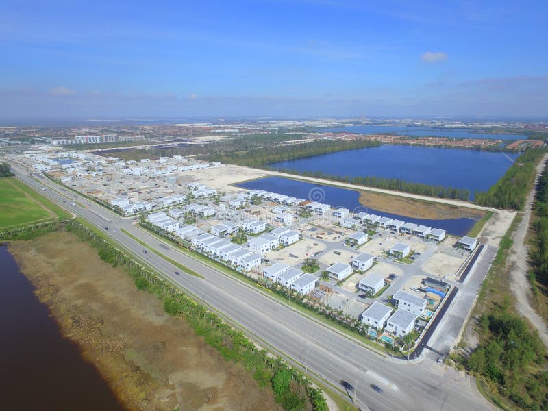Modern Doral Aerial Photo Housing Development Editorial Stock Photo ...