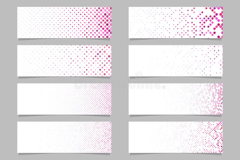 Modern Dot Pattern Banner Background Template Set Stock Vector ...