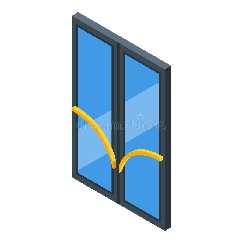 Modern Double Glazed Window Frame Isometric View Stock Vector ...