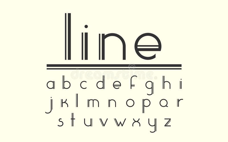 Double Line Sport Font and Cartoon Alphabet Vector, Square Typeface ...