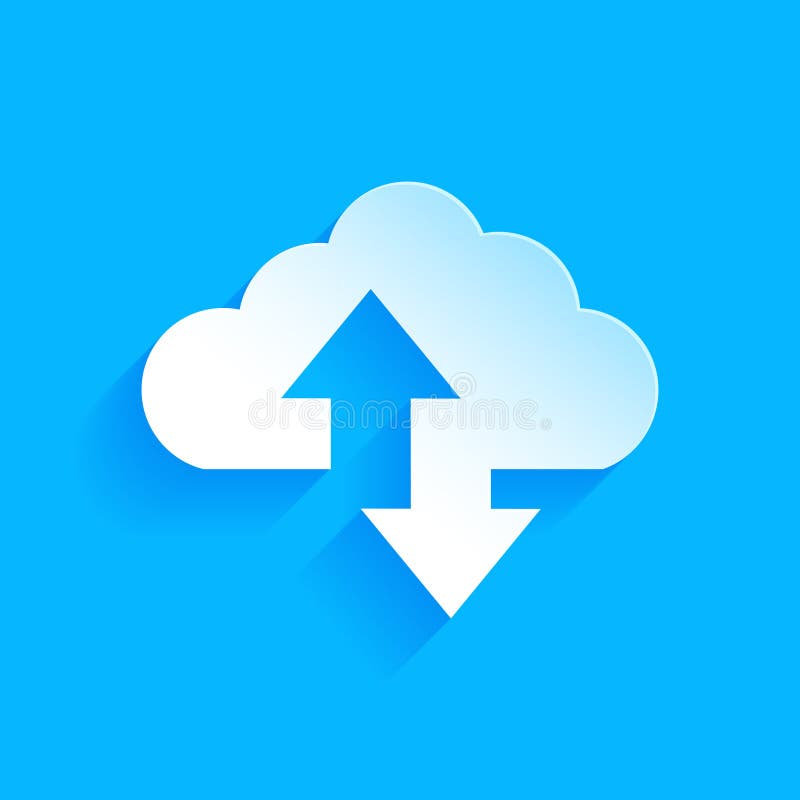 Modern Download and Upload Web Symbol for Cloud Storage Stock Vector ...
