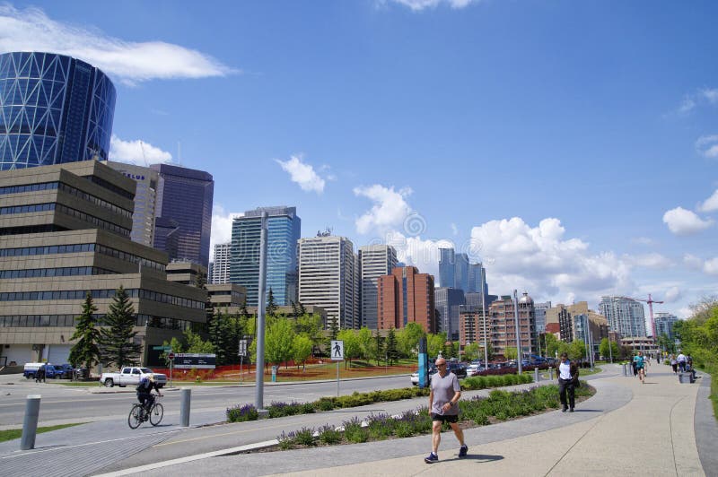 Modern Downtown in Calgary, Alberta Canada. Editorial Photography ...