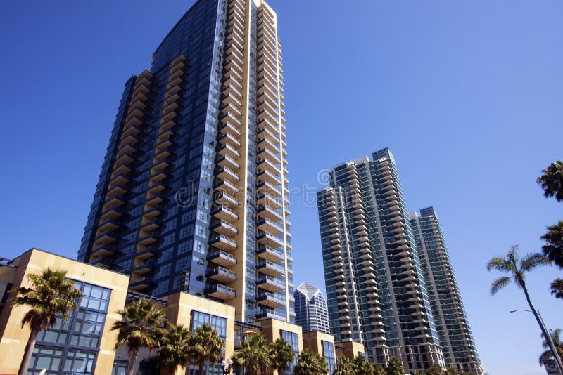 Modern Downtown City Buildings Stock Photo - Image of entrance, company ...