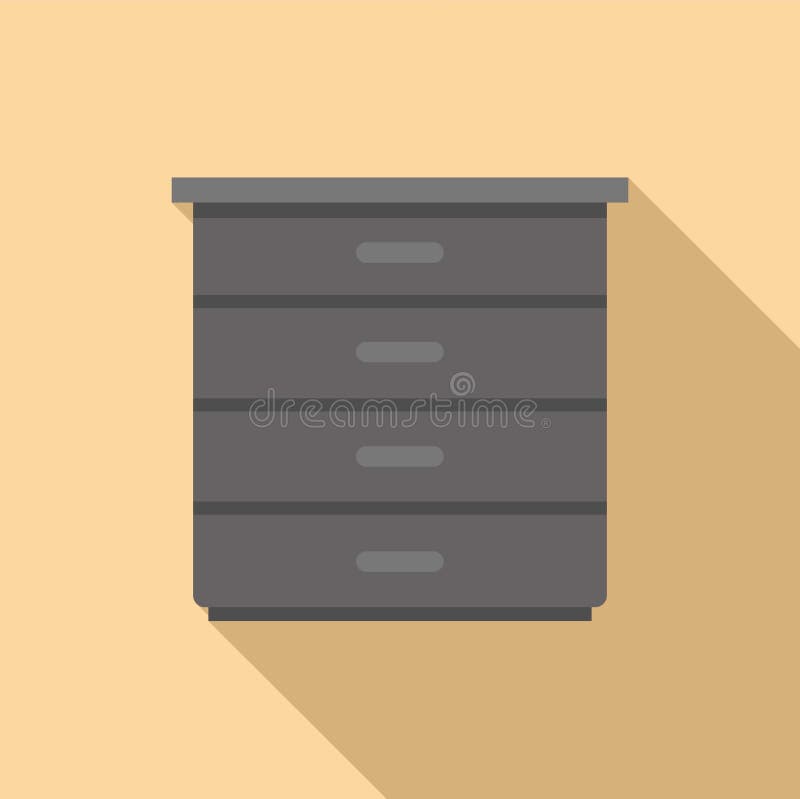 Modern Drawer Icon Flat Vector. Kitchen Design Stock Illustration ...