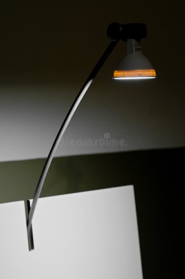 Modern Drawing Light Lamp on Top of White Drawing Board Stock Photo ...