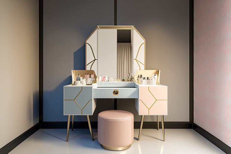 Modern Dressing Table with Sleek Design and Hidden Storage for All Your ...