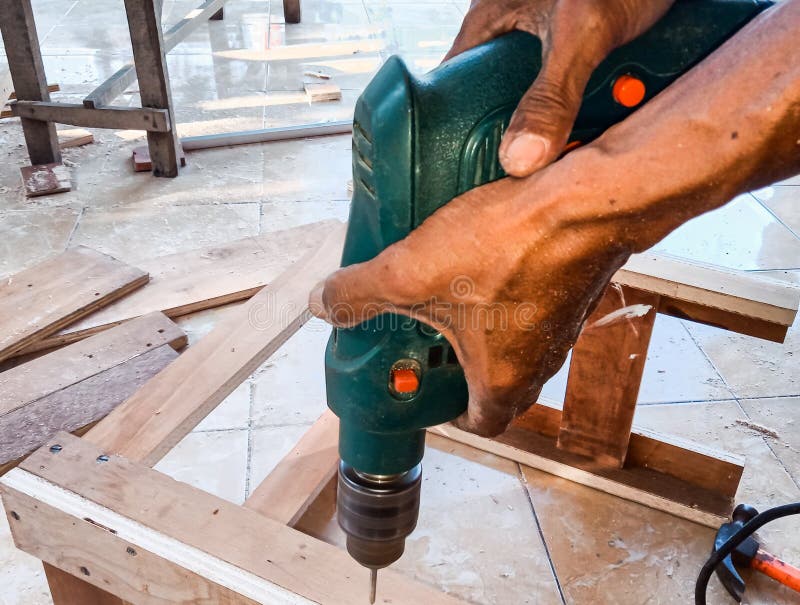 Modern Drill Machine for the Builder Stock Image - Image of architect ...