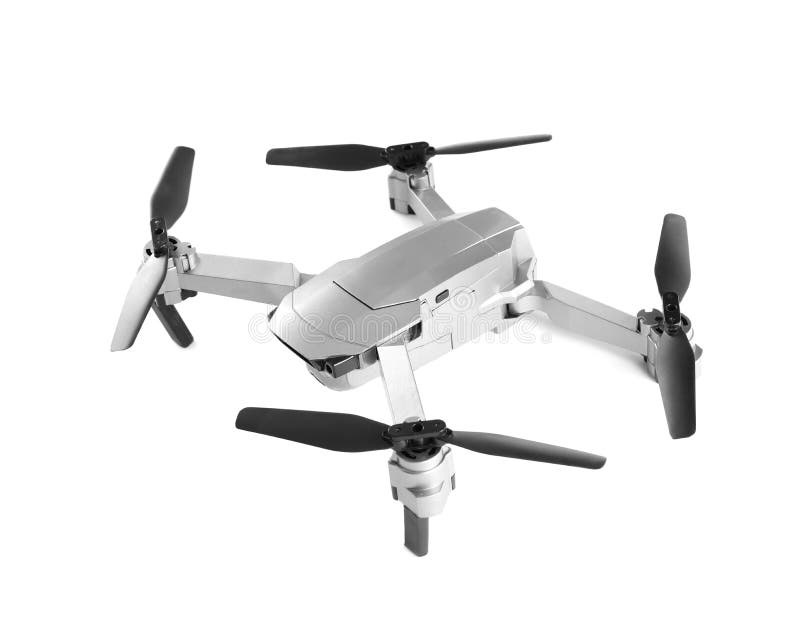 Modern Drone with Camera Isolated Stock Image - Image of equipment ...