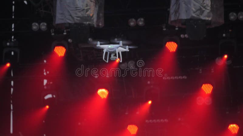 Modern Drone Flying in Sky, Professional Video Filming, Innovation ...