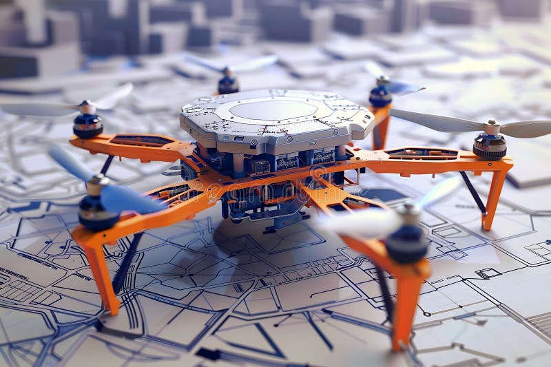 Modern Drone Technology with Sleek Design and Advanced Features Stock ...