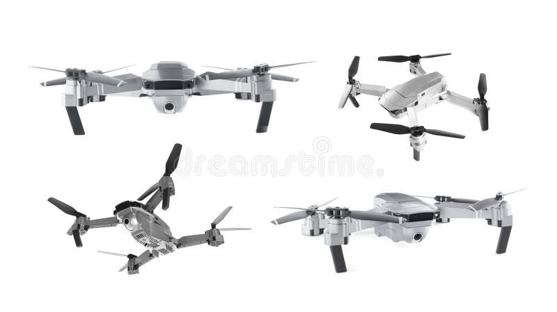 Modern Drone On Background, Views From Different Sides Stock Image ...