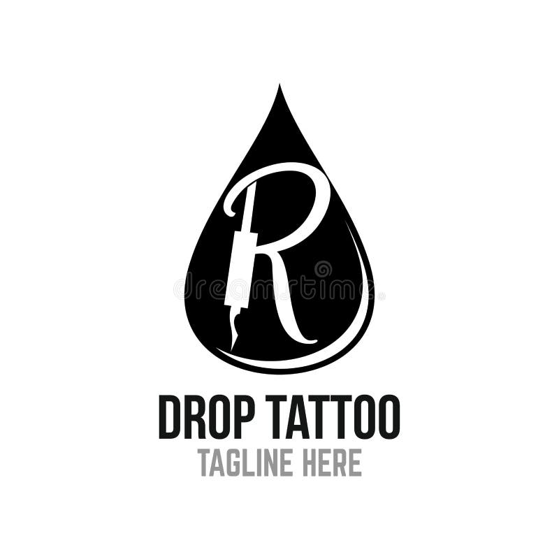 Modern Drop Tattoo Logo. Vector Illustration. Stock Vector ...