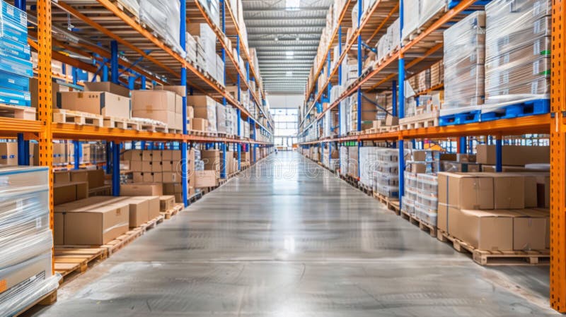 Modern Dry Goods Storage Facility Stock Illustration - Illustration of ...