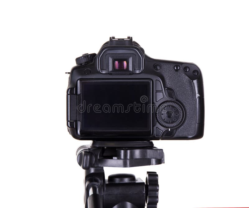Modern Dslr Camera with Blank Screen Isolated on White Stock Image ...