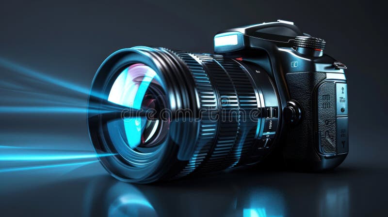 A Modern DSLR Camera with a Sleek Design, Showcasing Advanced Stock ...