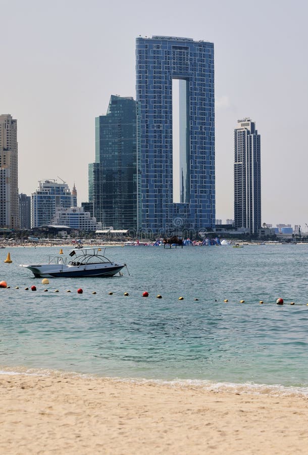 Modern Dubai Skyline with Unique Skyscraper Editorial Stock Photo ...