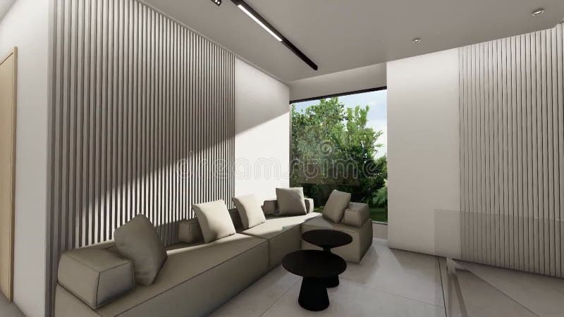 Modern Duplex Home Guest Room Interior Design with Sofa and Pillows ...