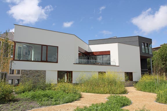 Modern Dutch detached home stock photo. Image of architect - 25707874
