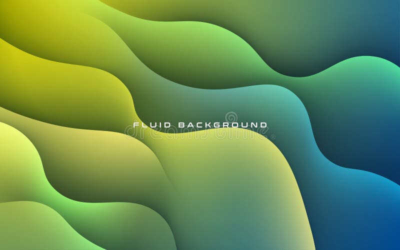 Modern Dynamic Blue Green Wave Shape Shadow and Light Dimension ...