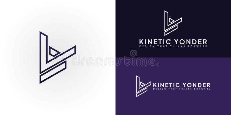 The Modern and Dynamic Emblem, Featuring the Stylized Initials KY Stock ...