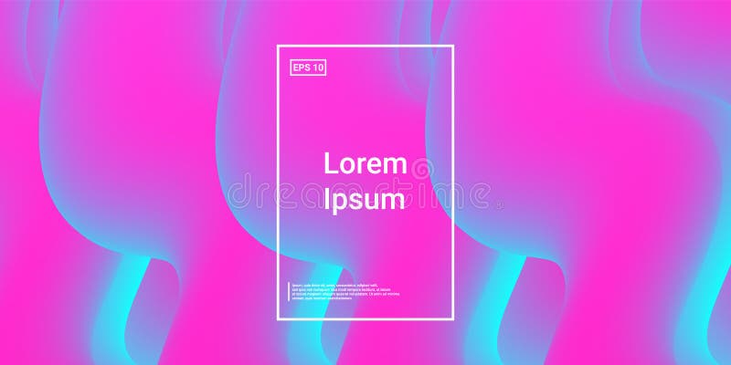 Modern Dynamic Flow Shapes with Fluid Glow Effect. Stock Vector ...