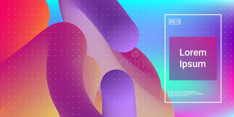 Modern Dynamic Flow Shapes with Fluid Glow Effect. Stock Vector ...