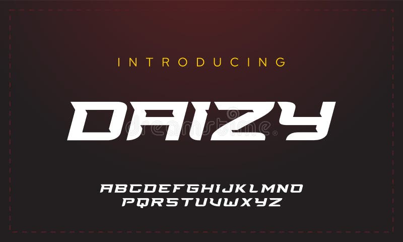 Modern Dynamic Font. Typeface Design Template Vector Illustration Stock ...