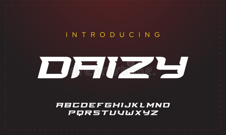 Modern Dynamic Font. Typeface Design Template Vector Illustration Stock ...