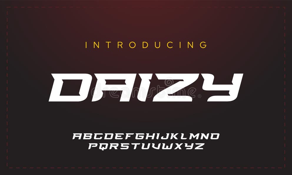 Modern Dynamic Font. Typeface Design Template Vector Illustration Stock ...