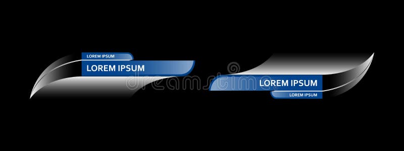 Modern Dynamic Gradient Lower Thirds Set of Two Templates Stock Vector ...