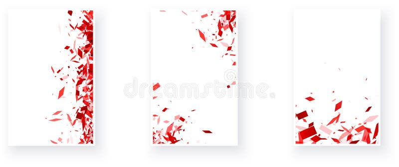 Red Crystal Shatter Effect stock illustration. Illustration of shards ...