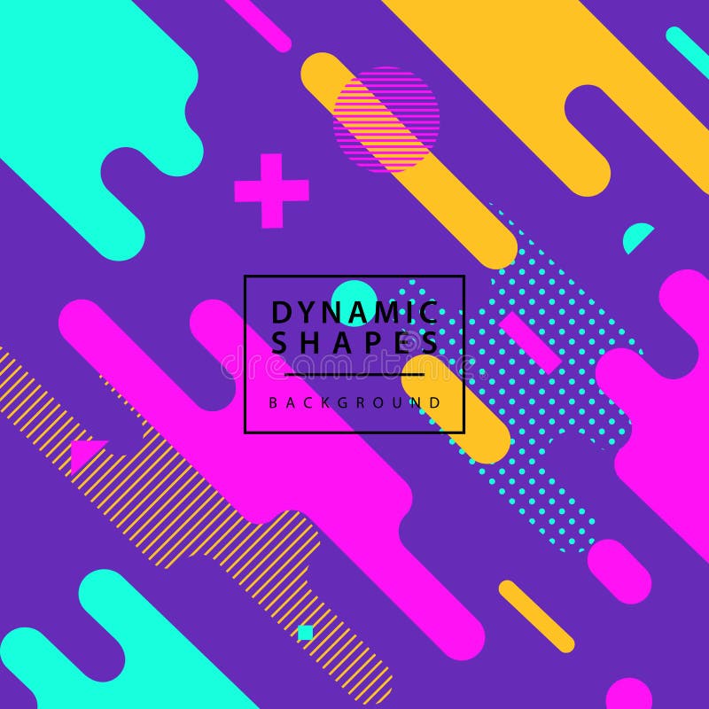 Modern Dynamic Shapes Style Background Combination Modern Style Abstraction Stock Vector