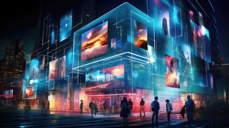 Modern Dynamic Technology Background Stock Illustration - Illustration ...