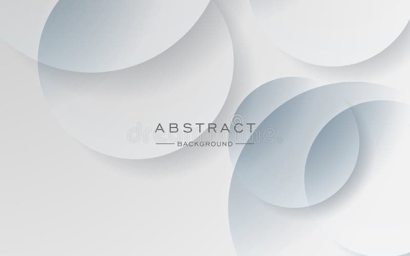 Modern Dynamic White Gray Circle Shape Shadow and Light Dimension ...