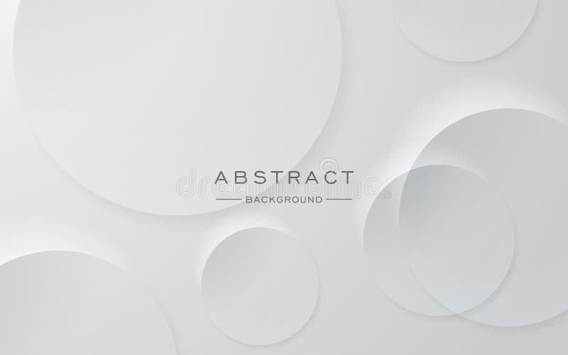 Modern Dynamic White Gray Circle Shape Shadow and Light Dimension ...