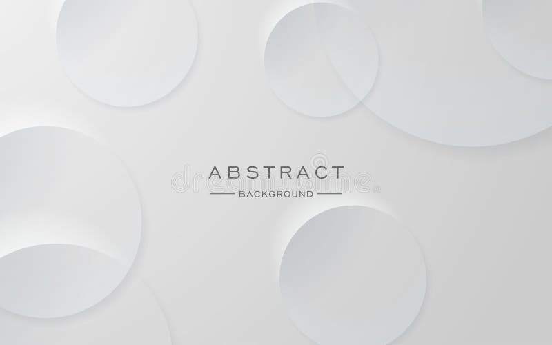 Modern Dynamic White Gray Circle Shape Shadow and Light Dimension ...