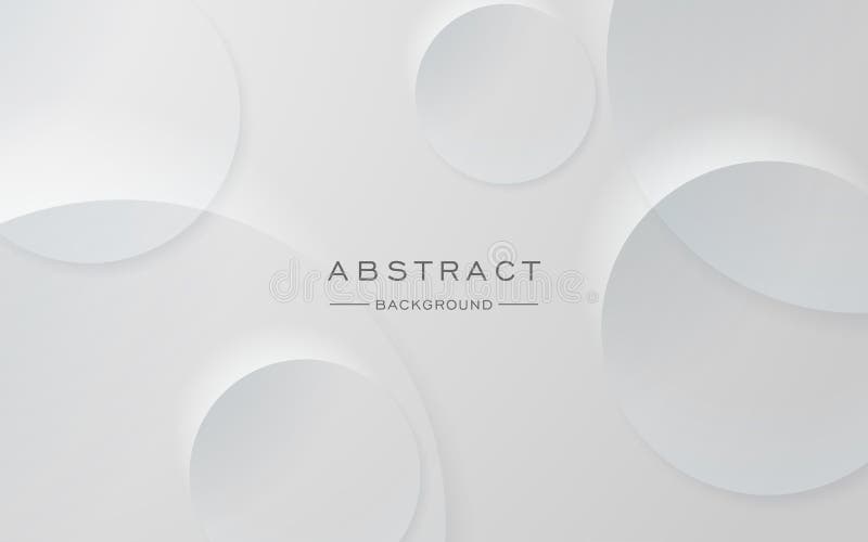 Modern Dynamic White Gray Circle Shape Shadow and Light Dimension ...