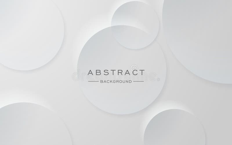 Modern Dynamic White Gray Circle Shape Shadow and Light Dimension ...