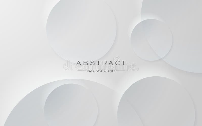 Modern Dynamic White Gray Circle Shape Shadow and Light Dimension ...