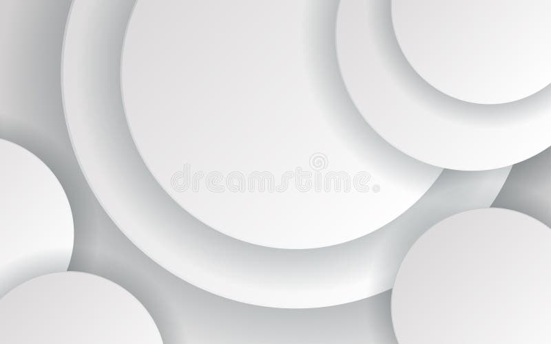 Modern Dynamic White Gray Circle Shape Shadow and Light Dimension ...